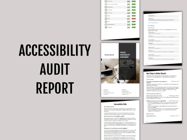 Accessibility Audit Report - Modern Maven